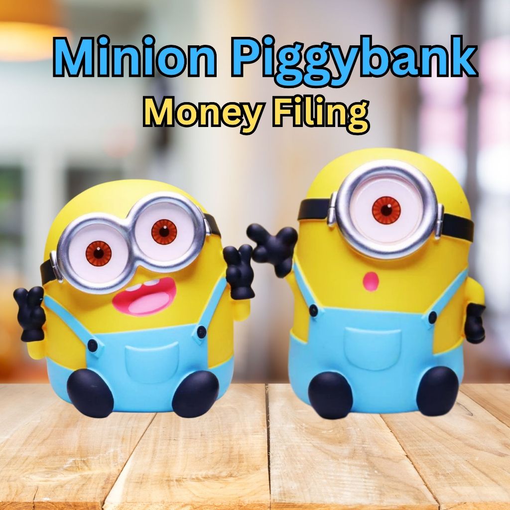 Yellow Minion Cute Money Filing Piggybank Money Notes เหรียญประหยัดเด็ก ...