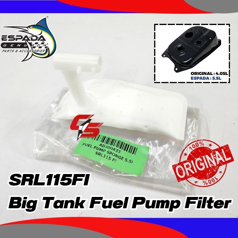 Srl115 FI Espada ถังน้ํามันเชื้อเพลิงใหญ่ กรองฟองน้ําปั๊มเชื้อเพลิง 5.5 ...