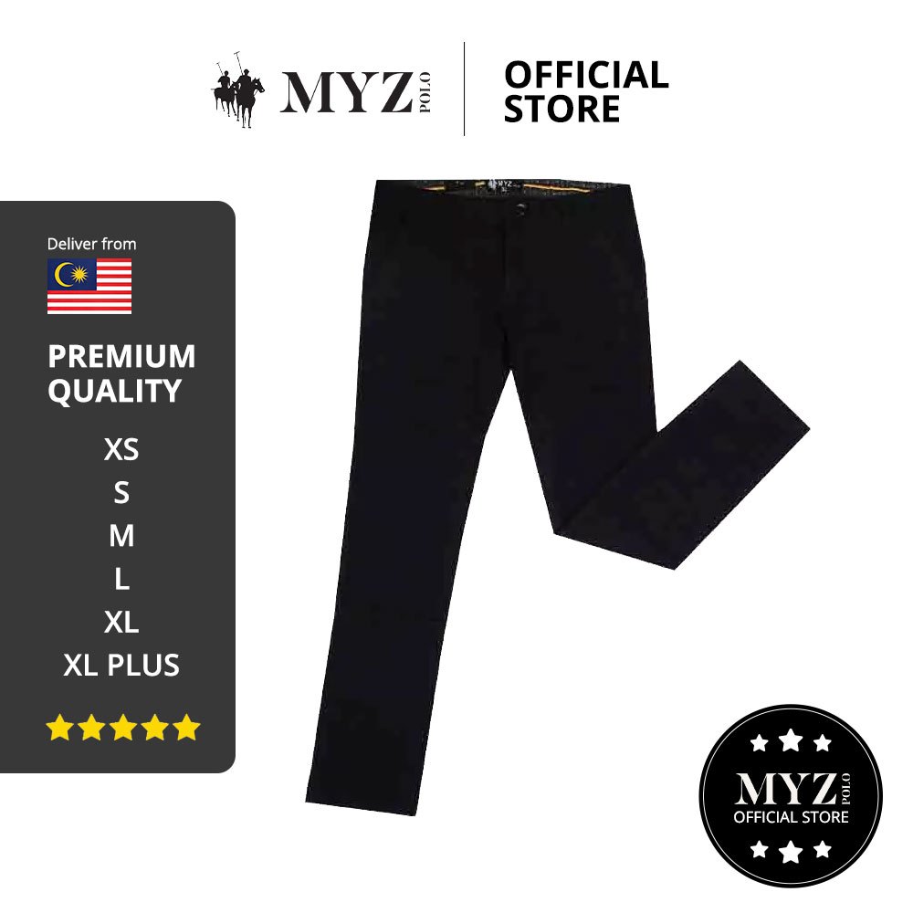 Myz POLO Comfy กางเกงขายาวผ้าฝ้ายยืด (CODE55048) | Shopee Thailand