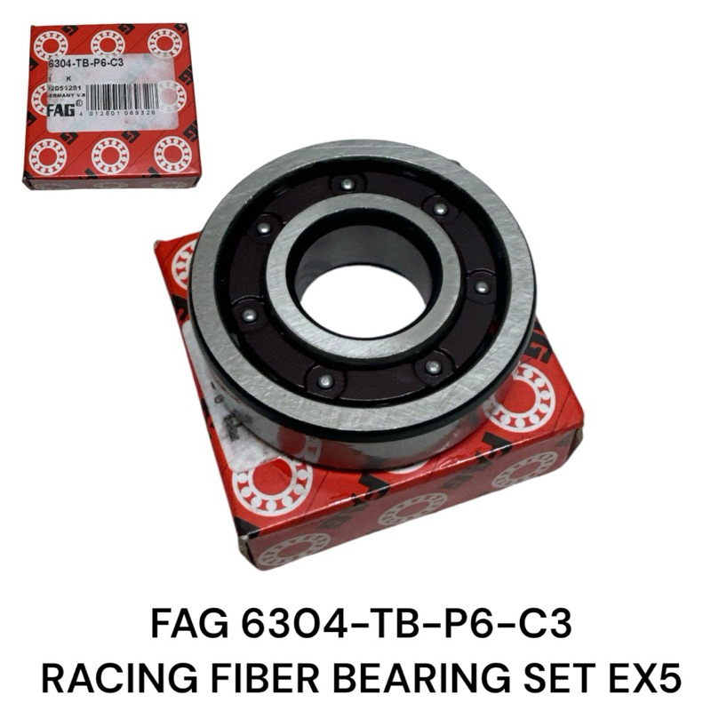 Ex5 DREAM 6304 FAG FIBER C3 CRANK SHAFT BEARING SET (2 ชิ้น) | Shopee ...