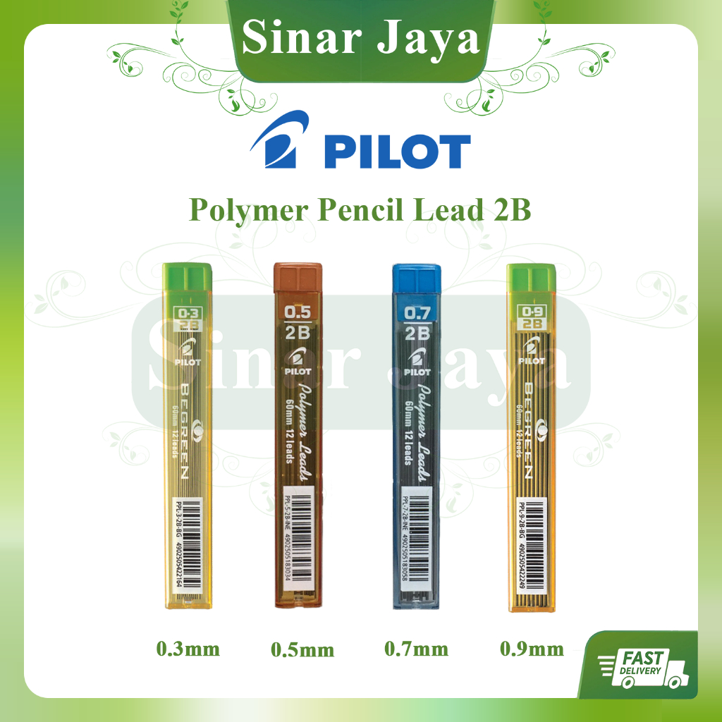 [SJ] Pilot Polymer Pencil Lead 2B Mechanical Pencil Lead 0.3mm / 0.5mm ...