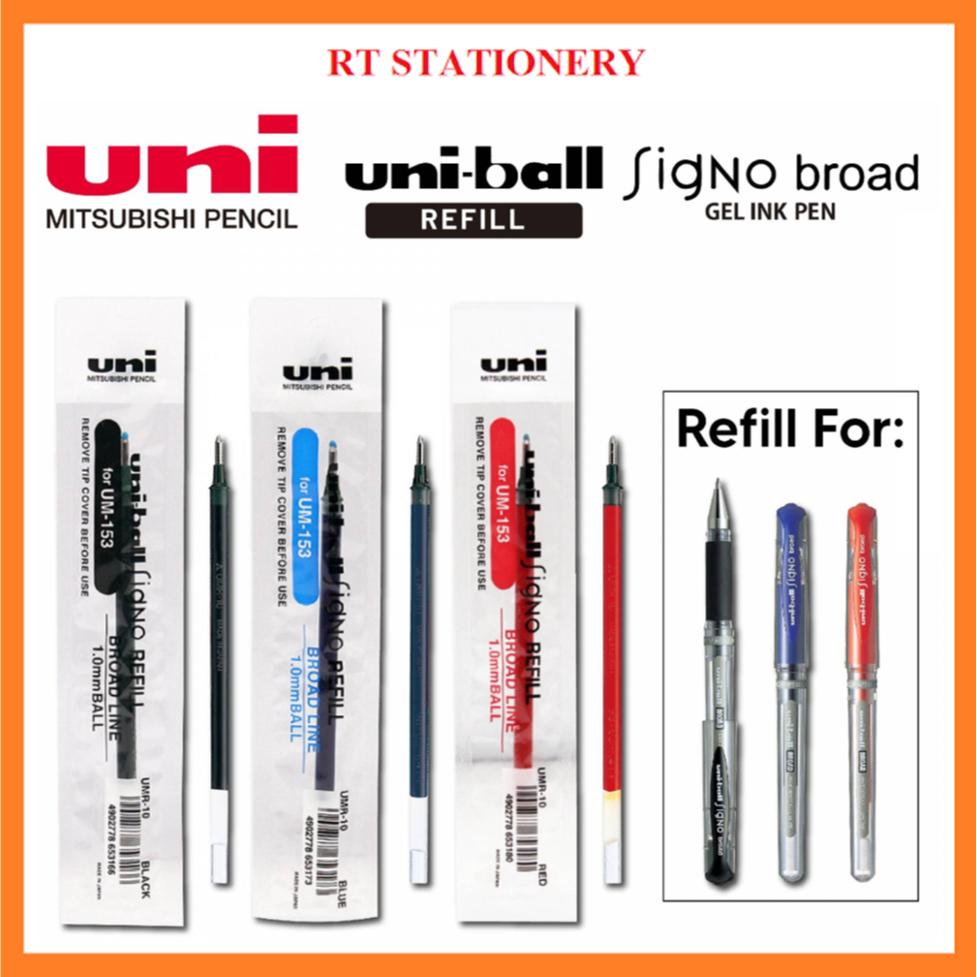 Uni-ball UM-153 UNIBALL UM153/ UM 153 Signo Broad Gel Roller Ball ...