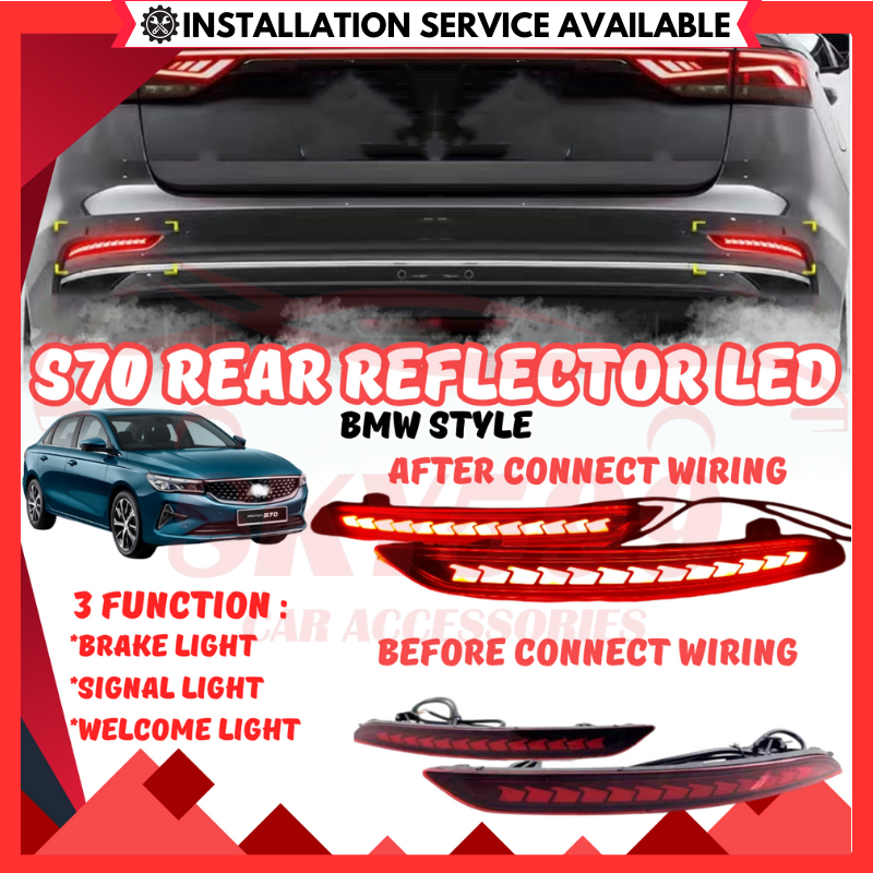 Proton S70 REAR BUMPER LED REAR RESCTOR LED (สไตล์ BMW) | Shopee Thailand
