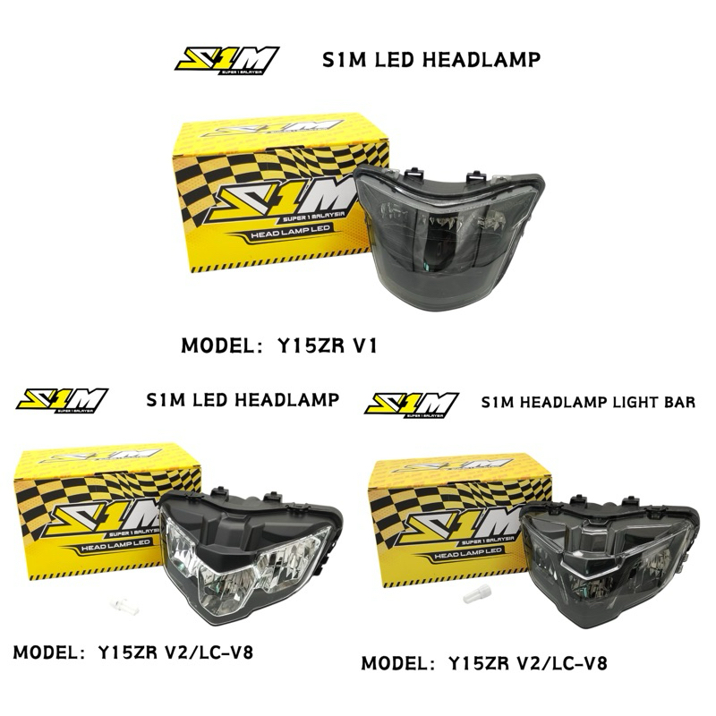 (S1M) ไฟหน้า LAMPU DEPAN LED Yamaha Y15 v1 v2 Y15zr HEAD LAMP DP ZHIPATA นําเข้า LAMPU GABAN ...