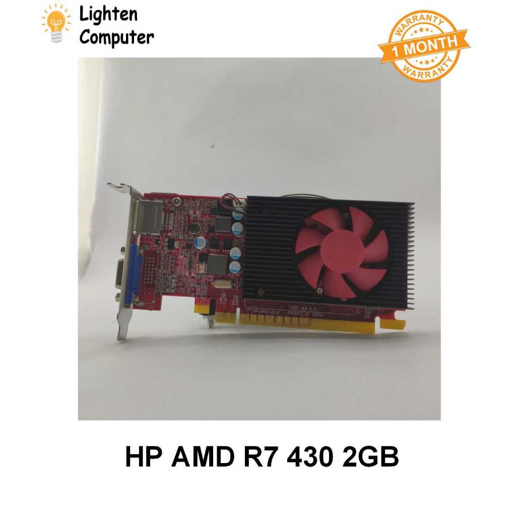 USED Hp AMD R7 430 2GB Low Profile กราฟิกการ์ดสําหรับ SFF CPU ไม่จําเป็ ...