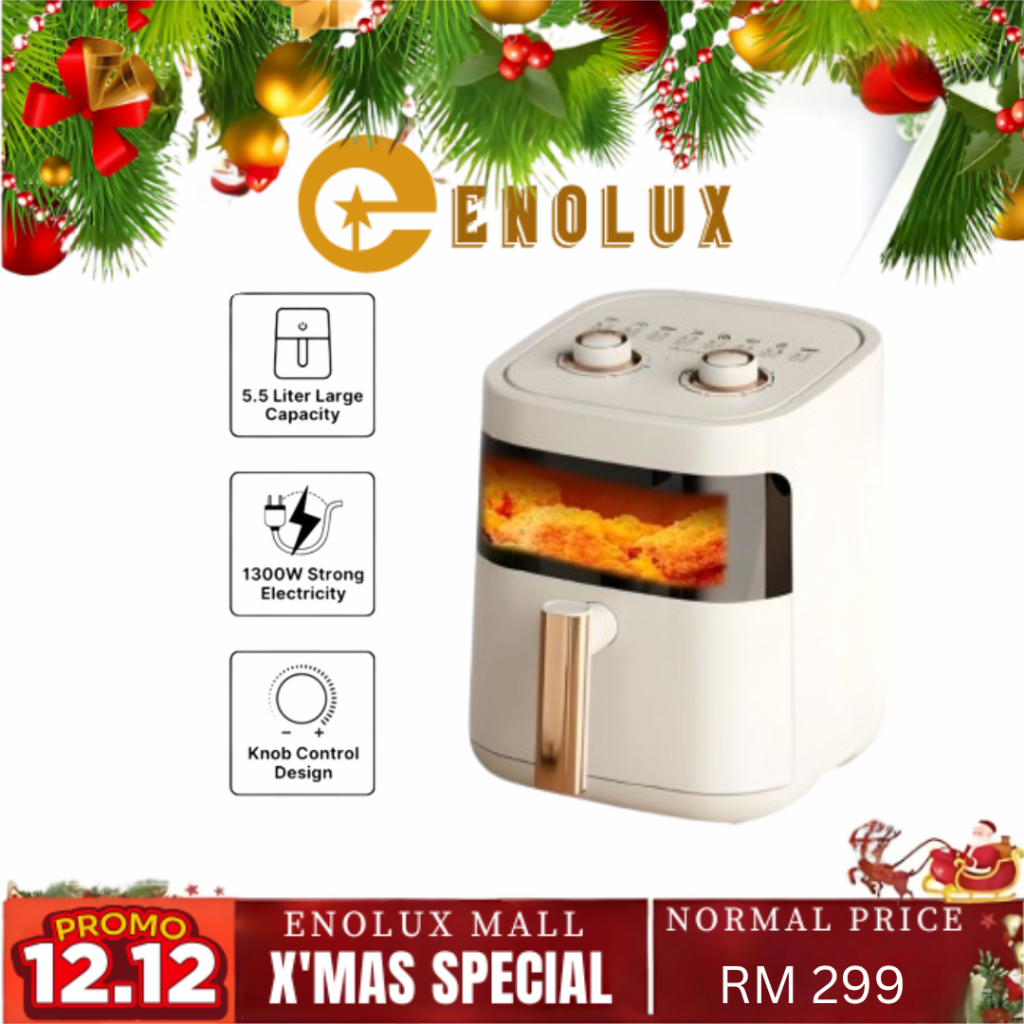 Enolux Digital Touch Air Fryer ในครัวเรือน Smokeless อัตโนมัติเครื่อง ...