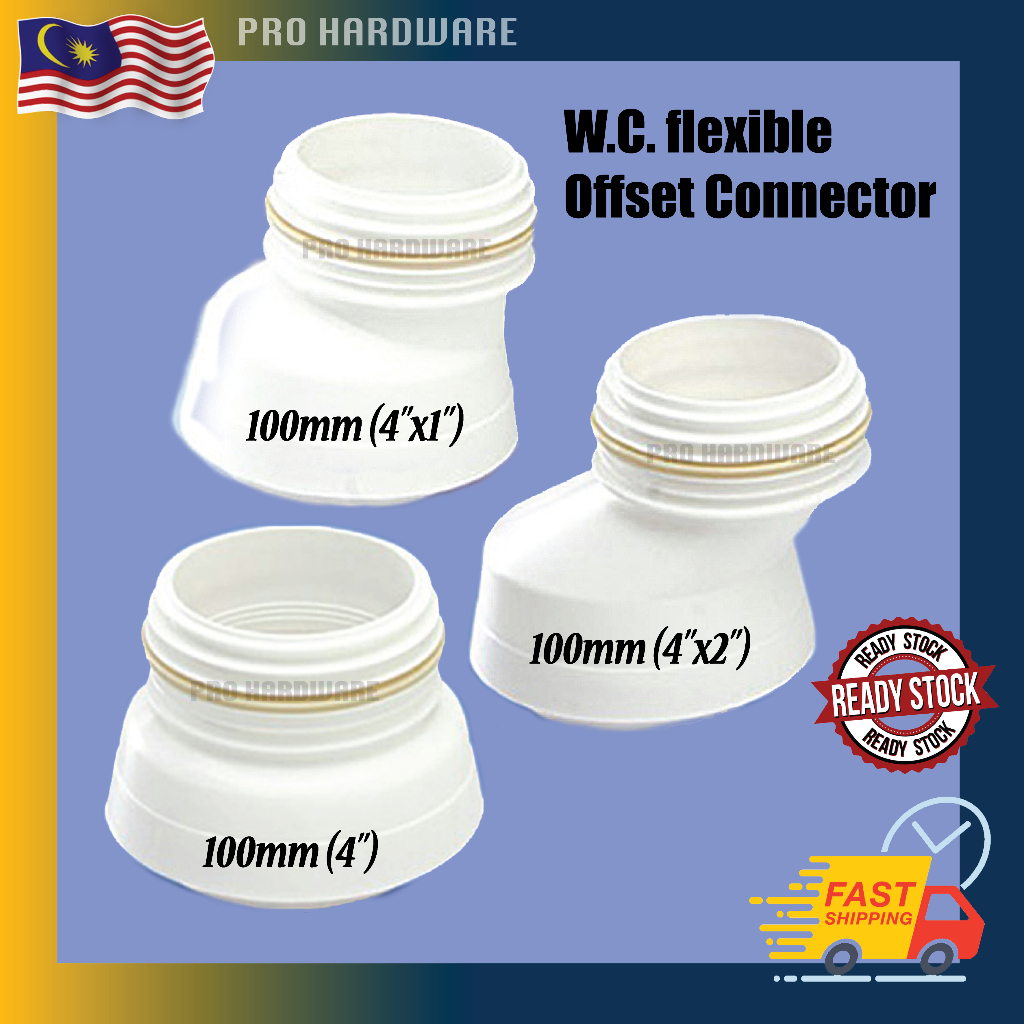 Wc โถสุขภัณฑ์ขั้วต่อ Offset แบบยืดหยุ่น (100 มม. 4")/ (4x1)/ (4x2 ...
