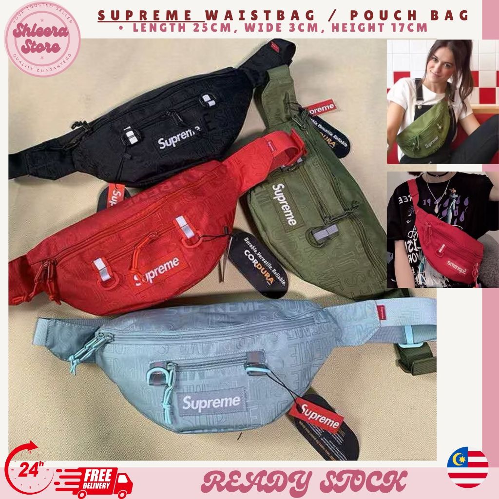 Supreme ฟิตเนสวิ่ง ChestBag Street Trend Casual กระเป๋าผู้ชายผู้หญิงคู่ ...