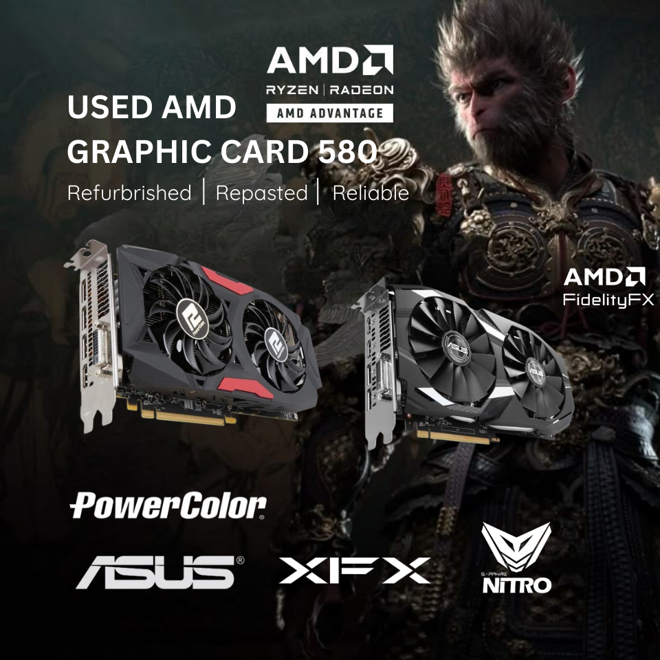 กราฟิกการ์ดมือสอง (GPU) AMD RADEON GPU RX580 | Shopee Thailand