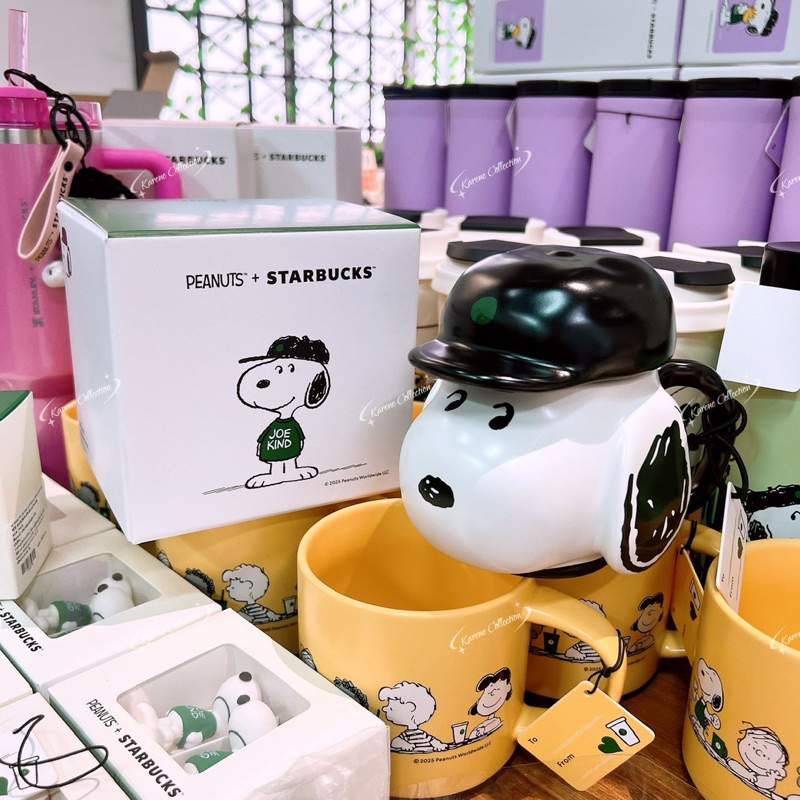 Starbucks x Peanuts Snoopy Joe Kind 2025 Collection แก้วเซรามิค 355ml 中国星巴单联 รูปแกะสลัก | Shopee ...