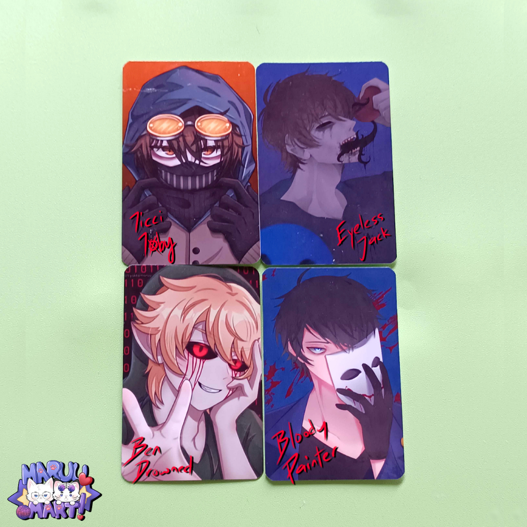 Creepypasta Eyeless Jack, จิตรกรเลือด, Ben Downed, Ticci Toby Photocard ...