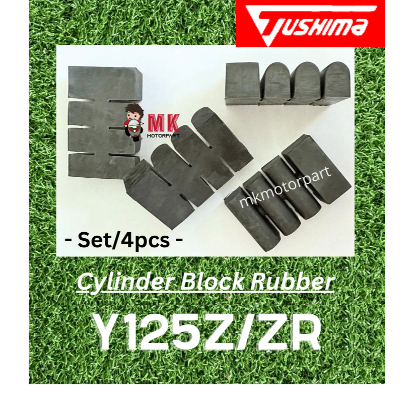 (Tushima) 4 ชิ้น Yamaha Y125z ฝาสูบ BLOCK ชุดแผ่นยาง Getah Damper V125 ...