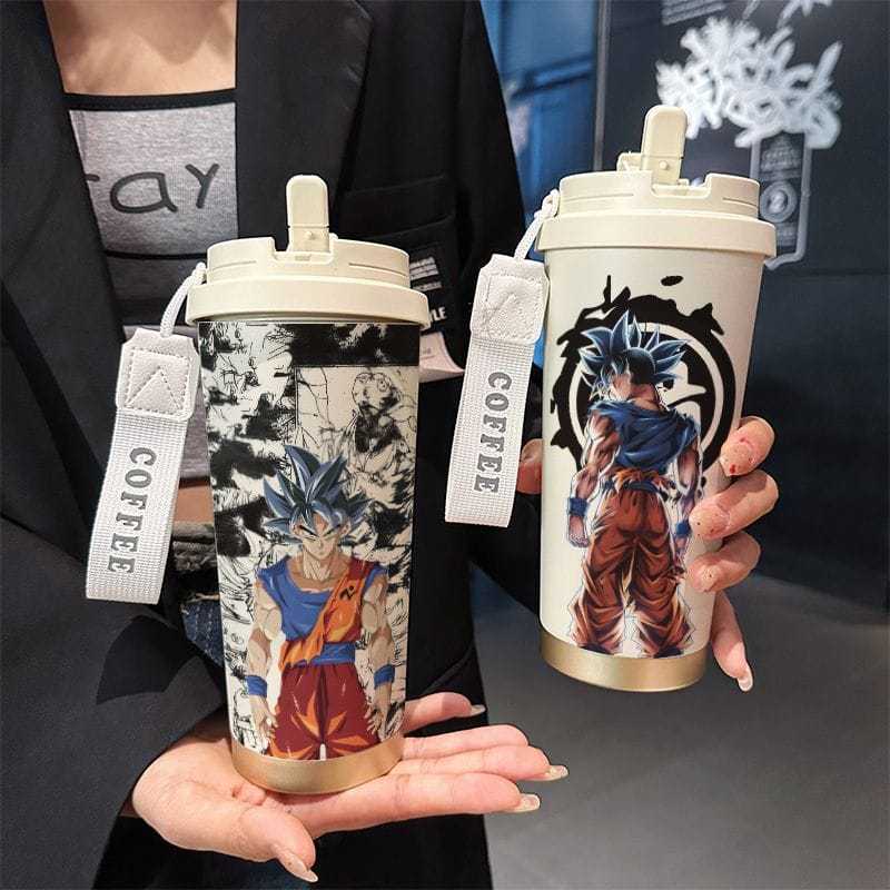520ml Dragon Ball Super Saiyan Goku Thermos Cup สแตนเลส 316 Botol Air ...