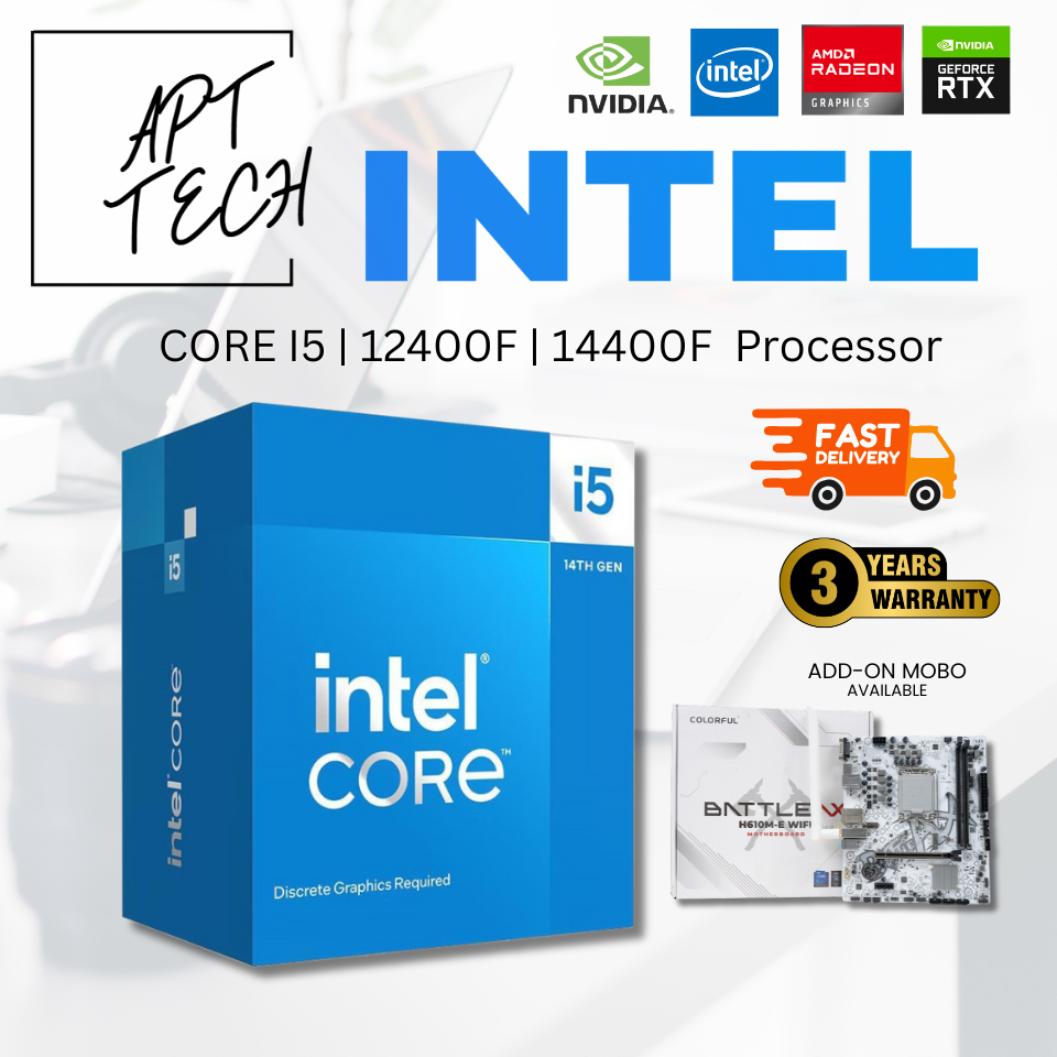 APTTech Intel CORE i5 12th/14th GEN [12400F/ 14400F] *COMBO WITH MOBO ...