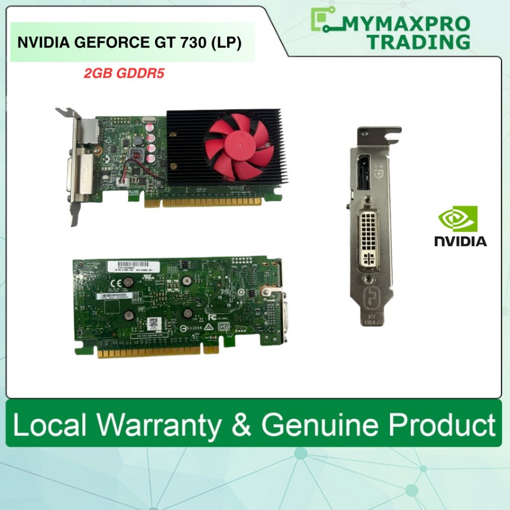 Nvidia GeForce GT730 2GB 64Bits GDRR5 Low-Profile Graphic Card DVI-D HDMI VGA (REFURBISHED ...