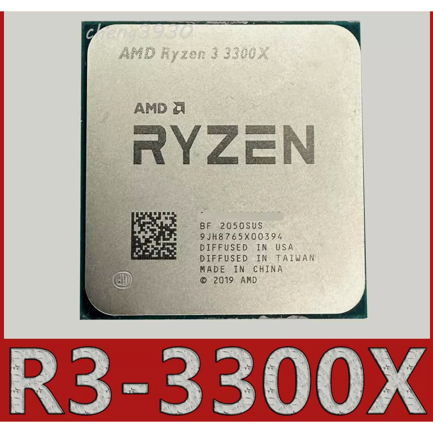 ใช้ AMD Ryzen 3 3300X R3 3300X 3.8 GHz Quad-Core แปดเกลียว 65W CPU ...