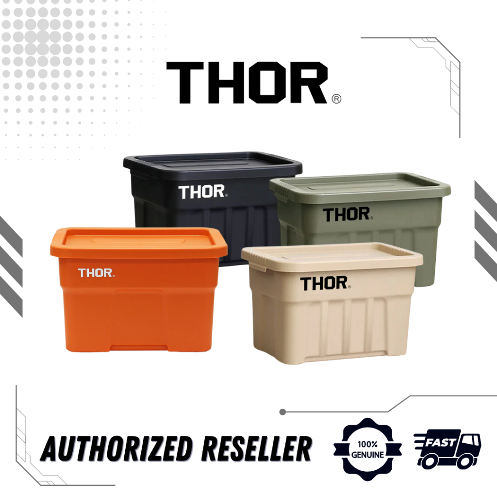 Thor Tote Box with Lid - 22L Medium Capacity Stackable Storage ...
