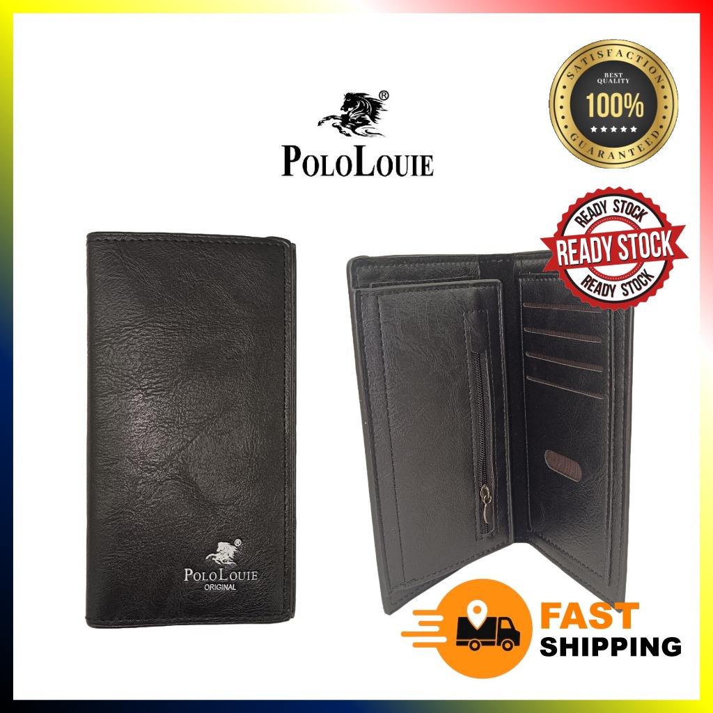 Polo LOUIE LEATHER WALLET LONG LELAKI MEN WALLET KULIT PANJANG BRANDED ...