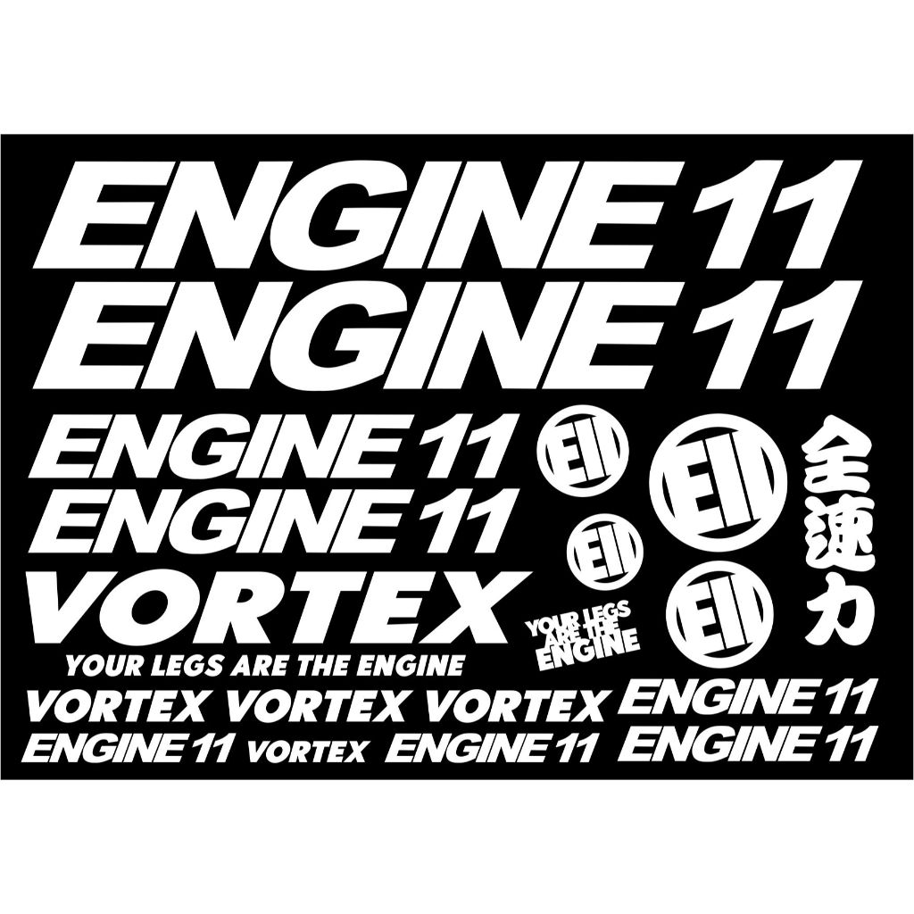 20 ชิ้น ENGINE 11 VORTEX fixie เกียร์คงที่ขี่จักรยานจักรยานกรอบสติกเกอร ...