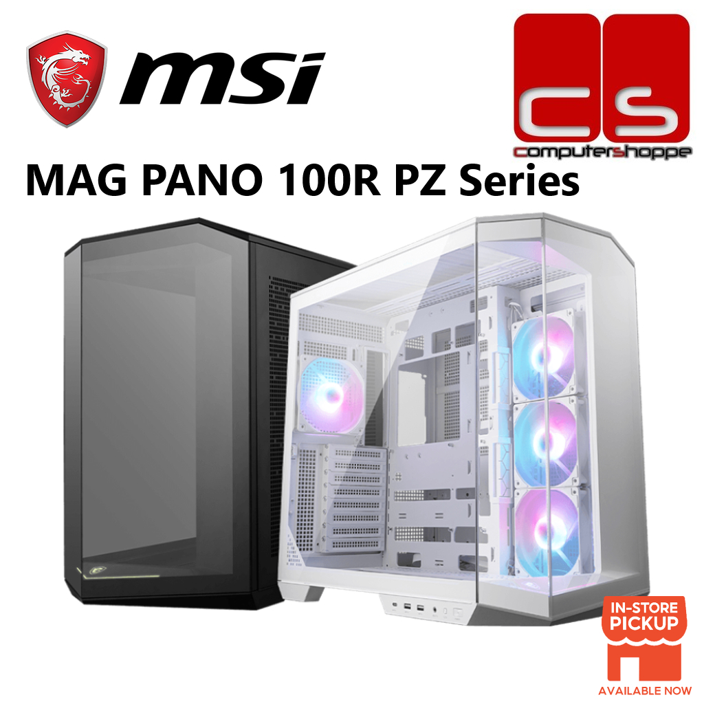 Msi MAG PANO 100R PZ Series ATX Mid Tower Gaming PC Case - สีดํา/ขาว ...