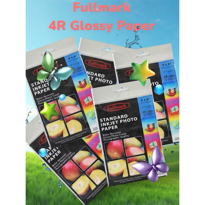 กระดาษภาพถ่าย Fullmark 4R Inkjet กระดาษเคลือบเงามาตรฐานคุณภาพสูง 210g ...