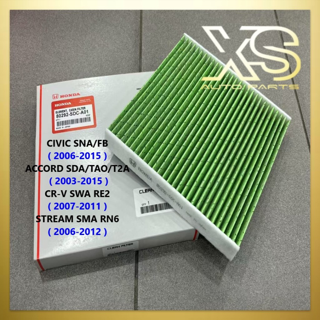 100% HONDA CARBIN FILTER AIR COND FILTER CIVIC SNA TRO FD SB ACCORD SDA ...
