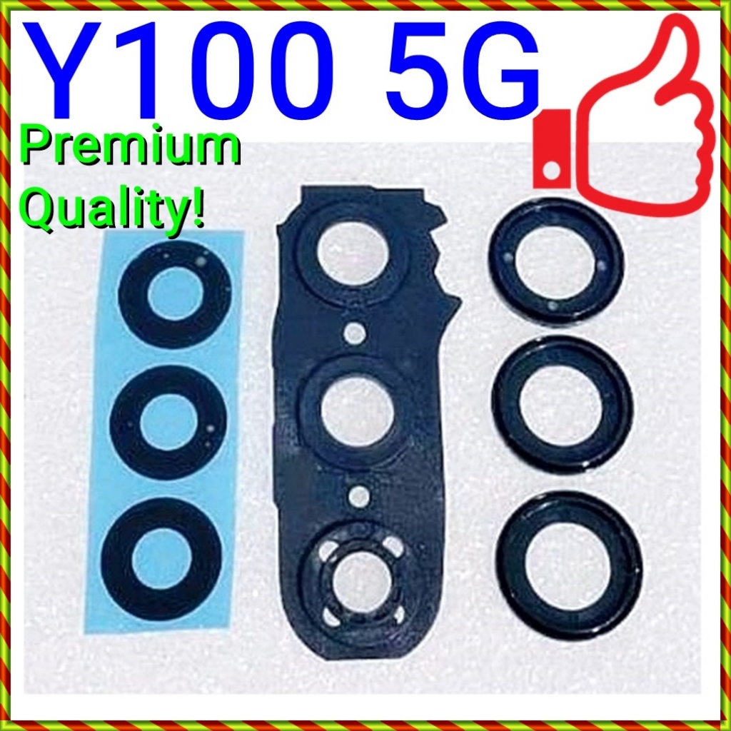 (เปลี่ยนกระจกแตก) ฝาครอบเลนส์กล้องด้านหลังใหม่พร้อมกรอบสําหรับ vivo ...