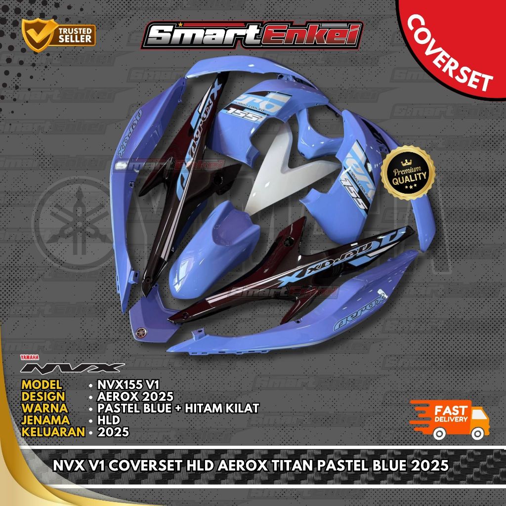 HLD-NVX V1 ฝาครอบชุด HLD AEROX TITAN PASTEL BLUE 2025 | Shopee Thailand