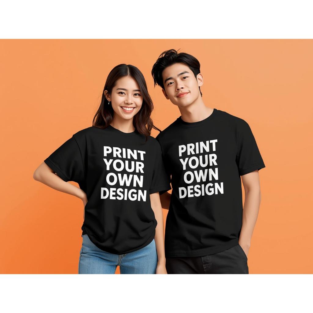 Custom PRINT YOUR OWN DESIGN เสื้อยืดผ้าฝ้าย 100% Unisex ปรับแต่งวัน ...
