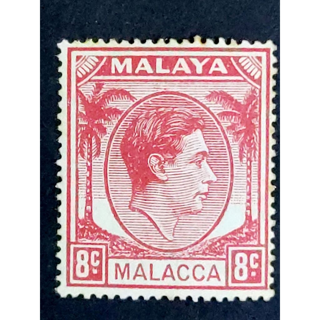 Malaya 1949 Malacca King George VI 8c - 1 ชิ้น MLH แสตมป์ / ชุดem ...