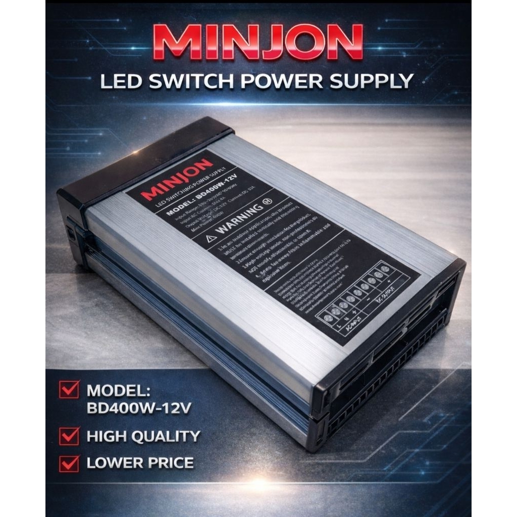 MINJON BD400W-12V แหล่งจ่ายไฟ LED คุณภาพสูง Economy Series ราคาล่าง ...