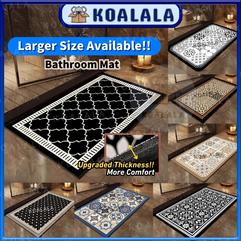 ขนาดใหญ่ Anti Slip Water Absorbing Bath Mat Alas Kaki Karpet พื้นกัน ...