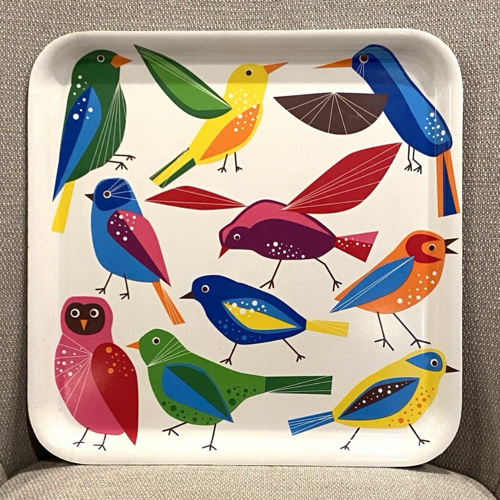IKEA Barbar ถาดเสิร์ฟ Bird Owl 13x 13 ที่วางเครื่องดื่มอาหารมื้อเย็น ...