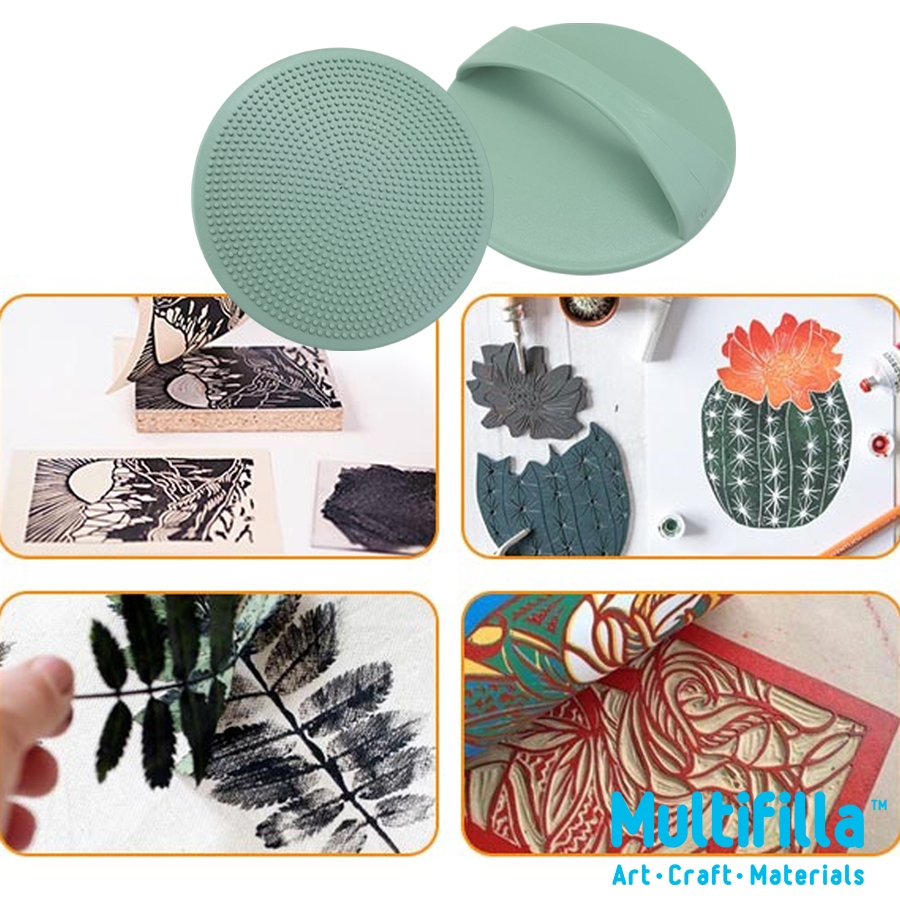 Plastic Baren - สีเขียว 10 ซม.(dia.) - Block Printing Baren/Lino ...