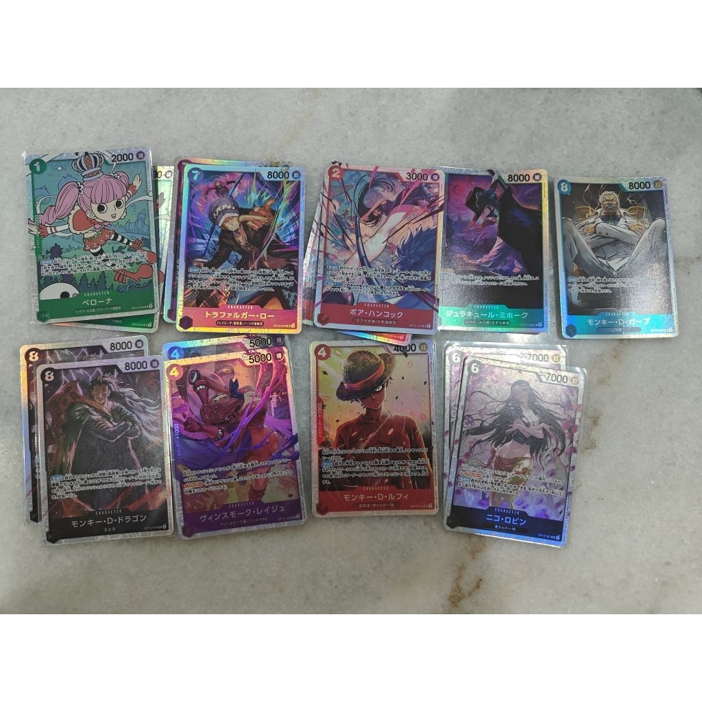Bandai One Piece OPTCG OP12 SR ฟอยล์ Perona กฎหมาย Boa Mohawks Garp ...