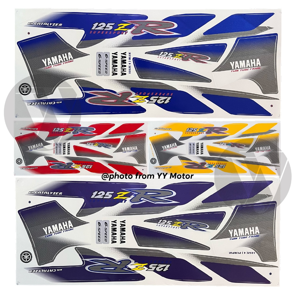 Yamaha y125 (3) y125zr y125z z125 kualiti พรีเมี่ยมมอเตอร์ฝาครอบ stiker ...