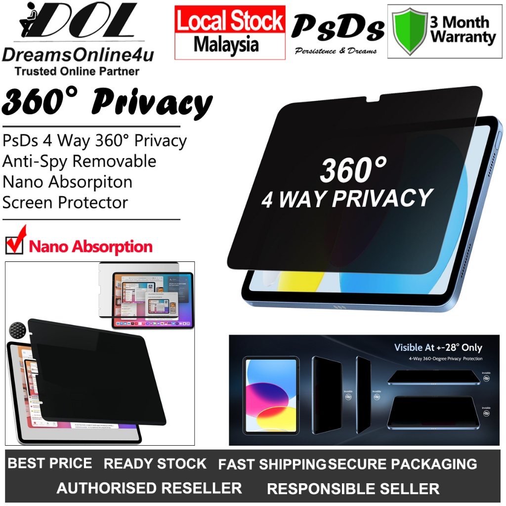 PsDs Huawei MatePad 11.5 S 2024 TGR-W09 4 Way Privacy Anti-Spy Nano ...