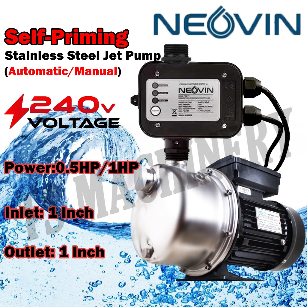 Neovin อัตโนมัติ Self-Priming Jet ปั๊ม 0.5HP 1HP Home Water Pressure ...