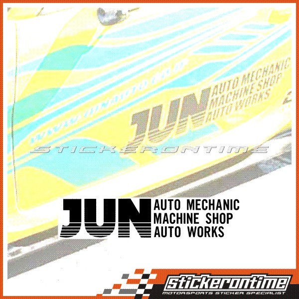 สติ๊กเกอร์ติดรถ JUN evo rx7 rx8 civic ek eg crz mazda rd toyota ...