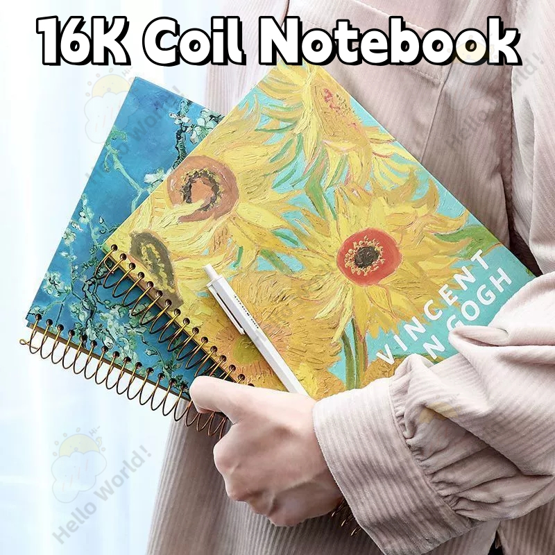16K Hardbound Spiral Notebook (หนา)buku nota 16K Van Gogh ภาพวาด ...
