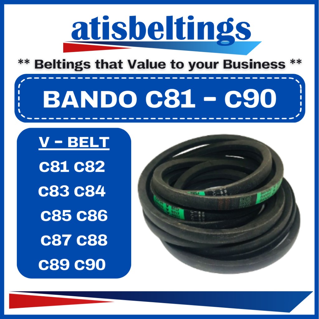 BANDO V เข็มขัด C81 C82 C83 C84 C85 C86 C87 C88 C89 C90 Bando V เข็มขัด | Shopee Thailand