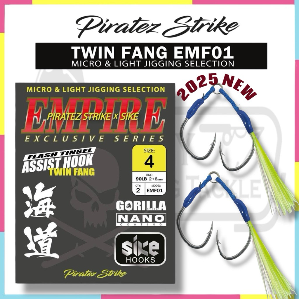 PIRATEZ STRIKE EMPIRE TWIN FANG EMF01 ASSIST HOOK JIGGING HOOK GORILLA ...