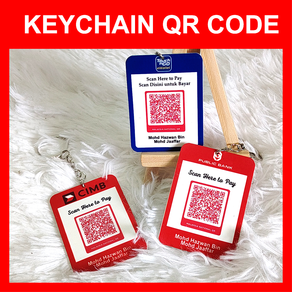 พวงกุญแจ QR Code boleh พิมพ์ lain QR 1 ด้าน/2 ด้าน, UV พิมพ์ระเหิด TNG ...