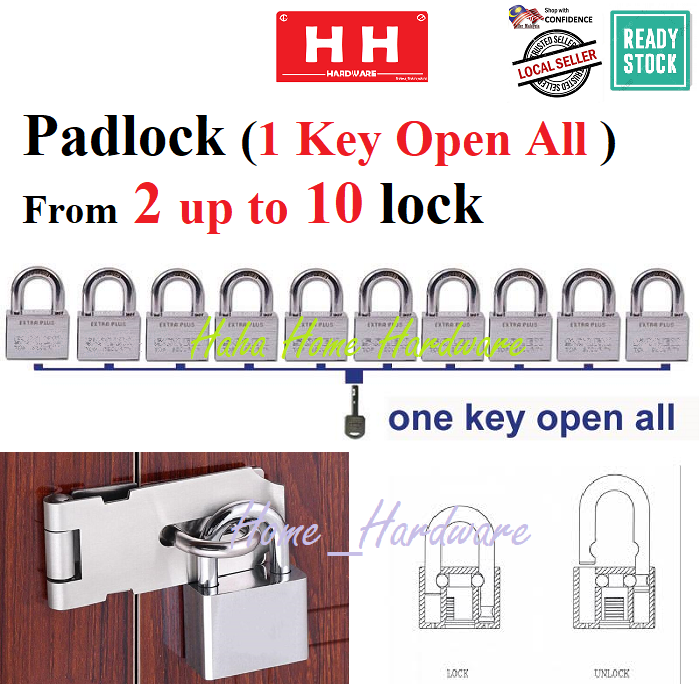 Mangga Kunci ️( ยี่ห้อ Ramdon )( Master Key ) Heavy Duty Parity Padlock ...