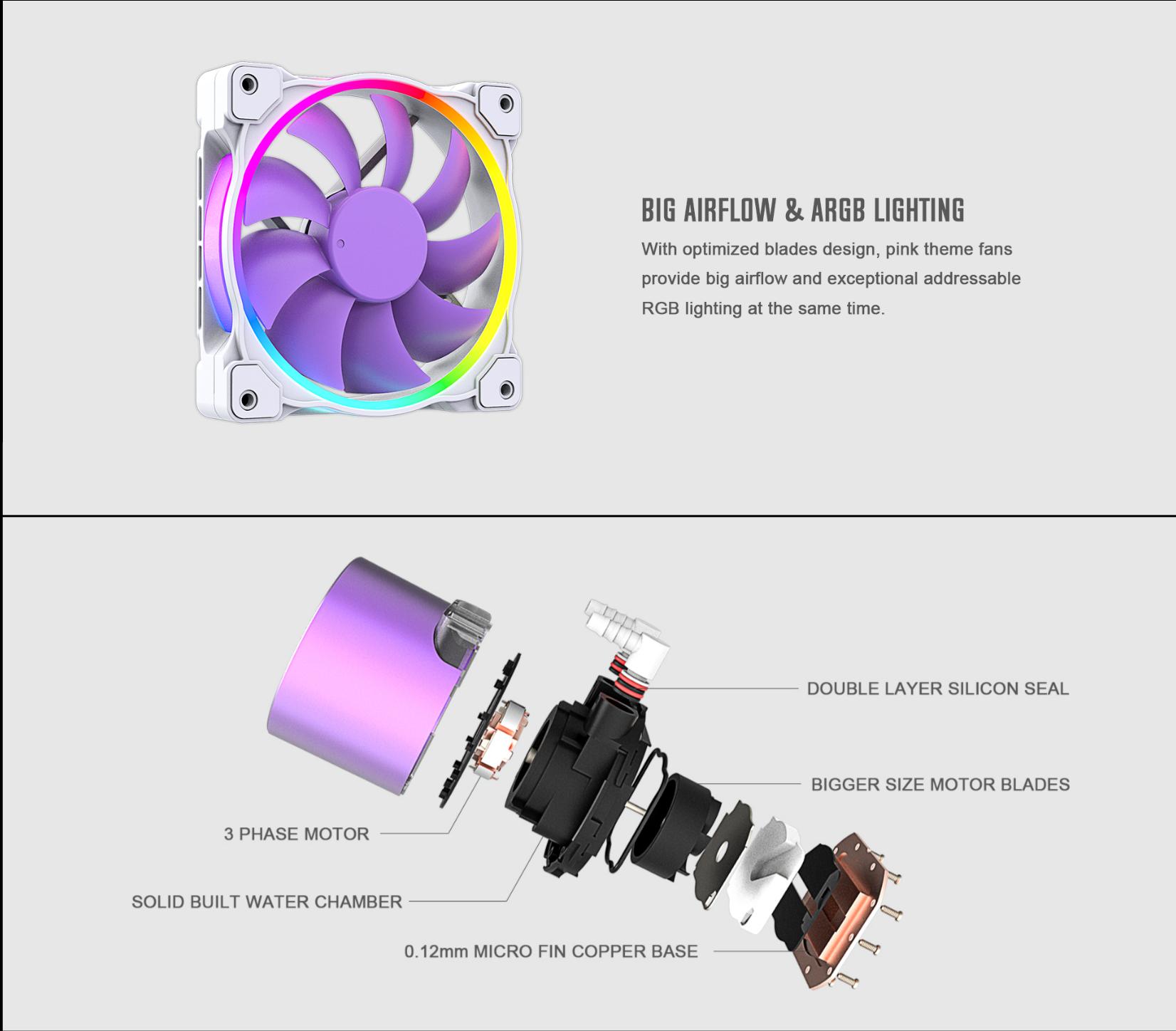 Id-cooling PINKFLOW 240 Diamond RGB CPU Cooler ( Diamond Pink / Diamond ...