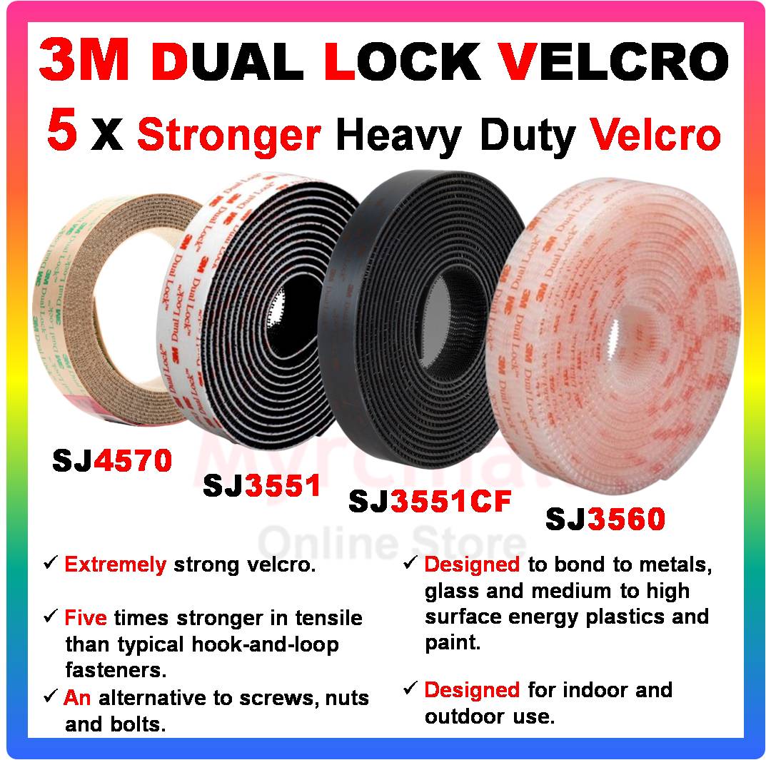 3M SJ3551 SJ3560 SJ4570 Dual Lock Heavy Duty Velcro เทปกาวสายรัดยึด ...
