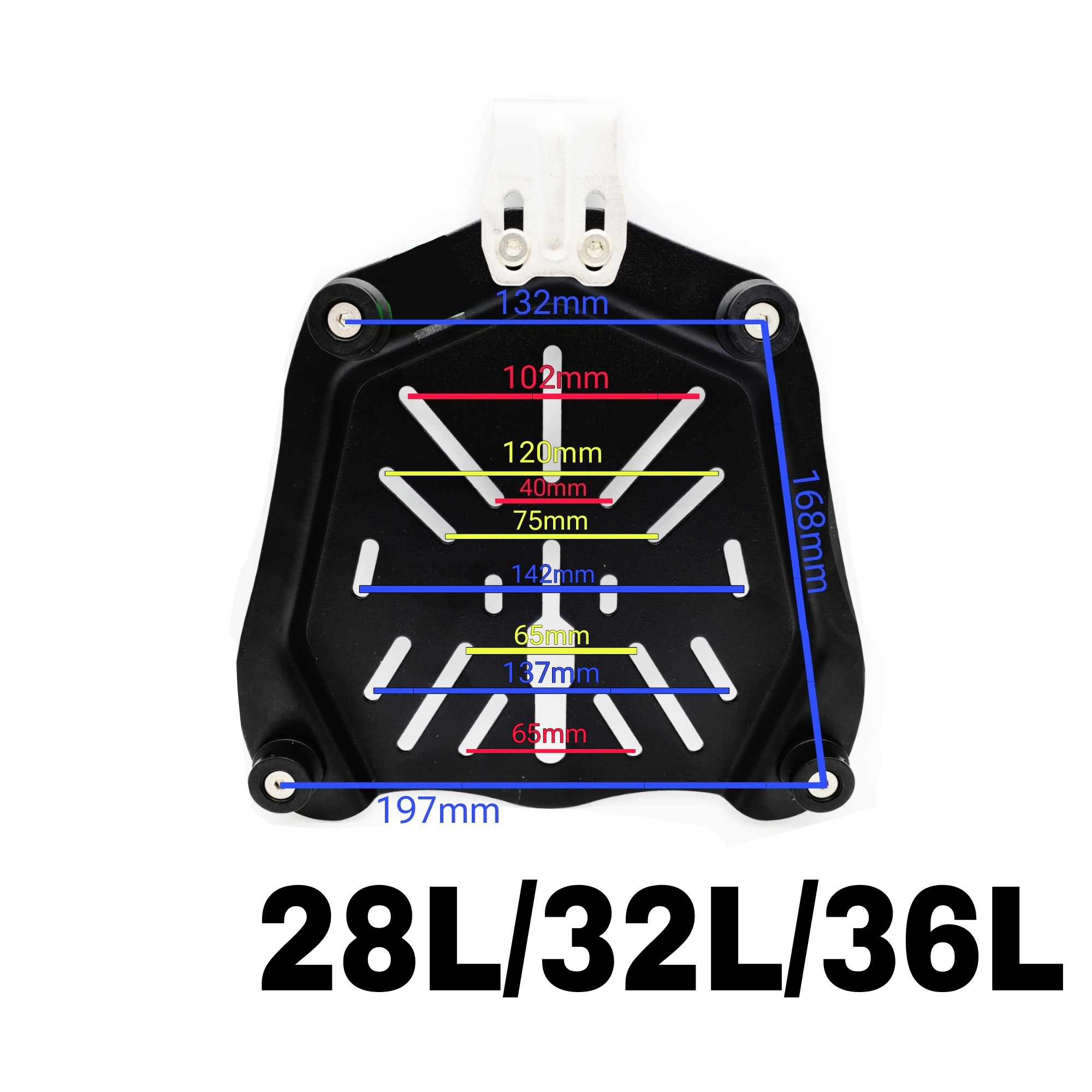 Tapak กล่องด้านบนอลูมิเนียมฐานกล่อง Monorack 28L 32L 36L 45L 55L 65L แผ่นเหล็กอุปกรณ์เสริม ...