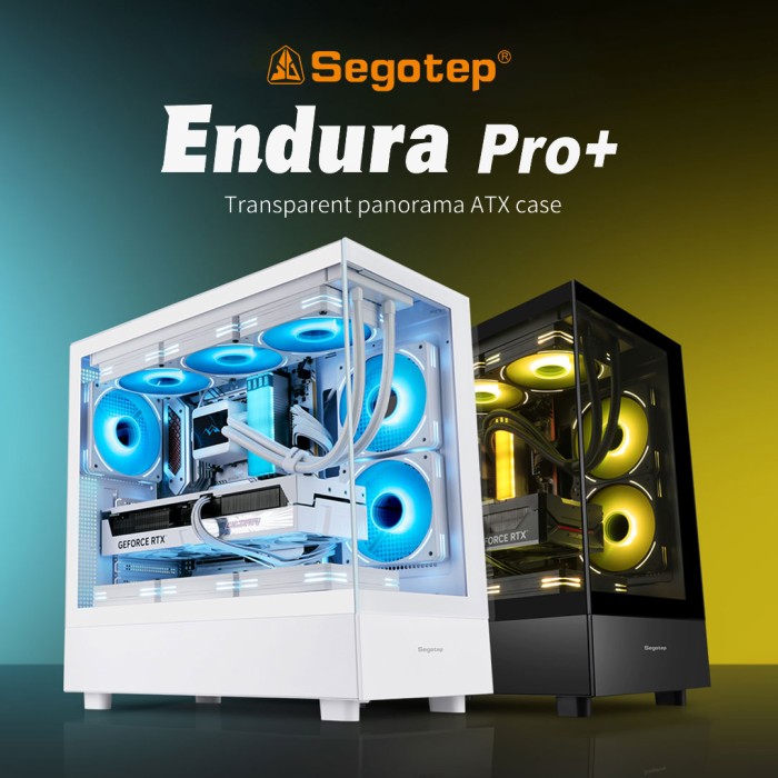 Segotep ENDURA PRO+ TRANSPARENT PANORA ATX CASE COME พร้อมพัดลม ARGB 3*120 มม. | Shopee Thailand