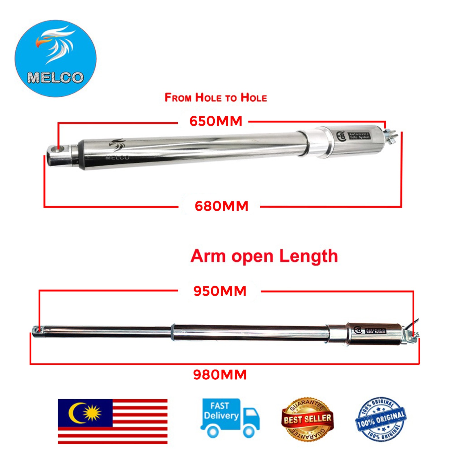 E8 E3000 680MM SWING ARM AUTOGATE (1PC MOTOR ONLY ) ระบบประตูอัตโนมัติ ...