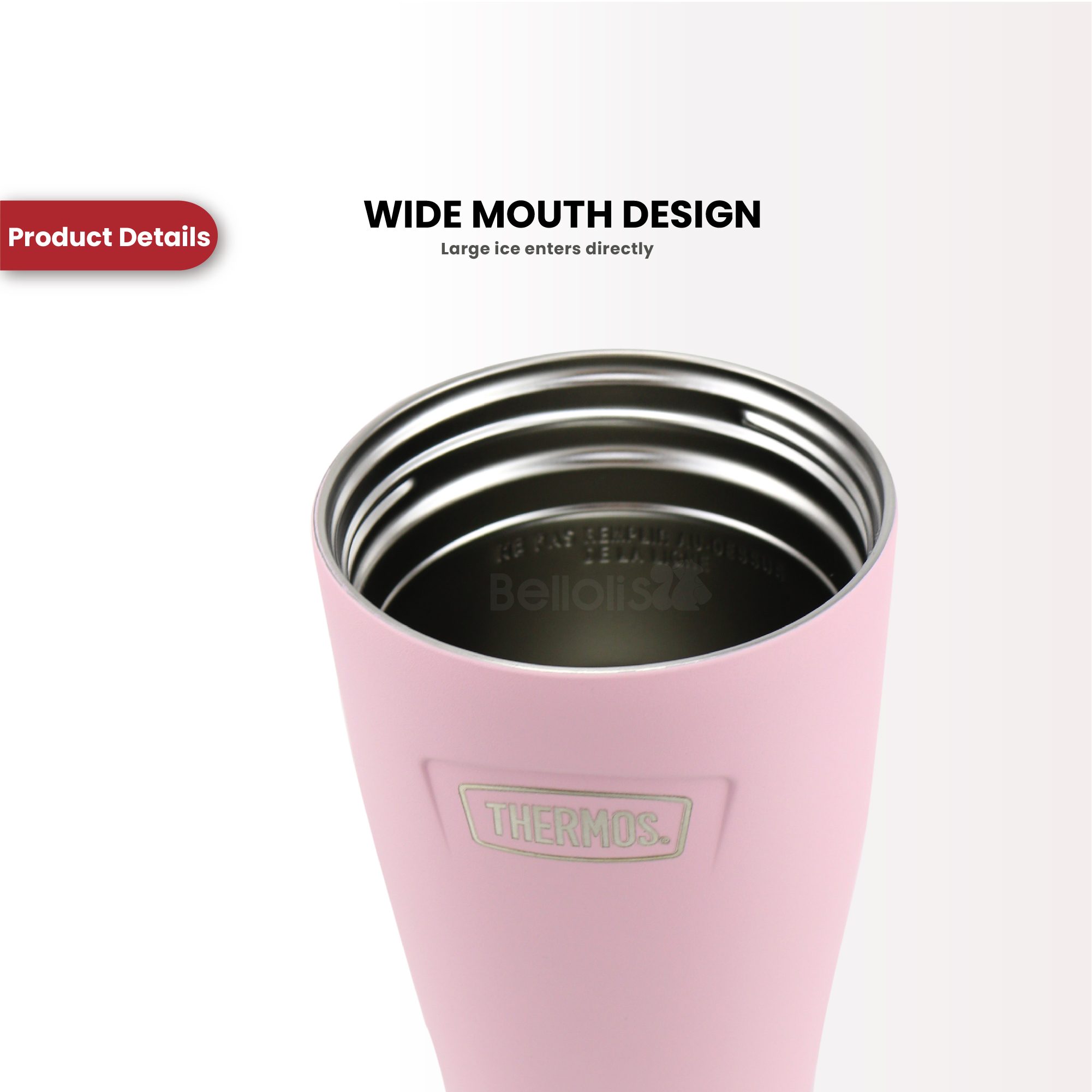 [ของแท้] Thermos Vacuum Insulated SS304 Tumbler w/Lid & Wide Mouth Design with Straw IS111 710ml ...